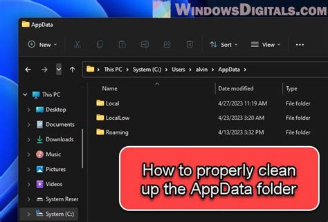 Clean Appdata Folder In Windows 11 R Windows10howto