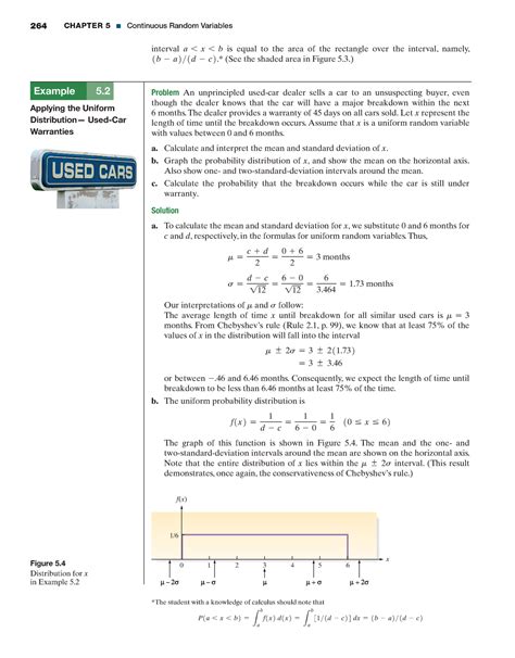 Statistics N A Chapter Continuous Random Variables Interval A X B Is Equal To