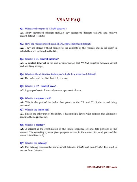 vsam questions pdf