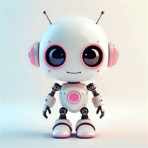 Kawaii Style Cute Robot Generated By Ai Stock Illustration Illustration Of Futuristic