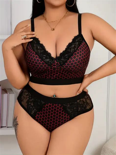 Plus Size Bra And Panty Sets Sold On Temu United States