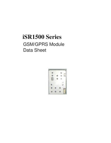Pdf Gsmgprs Module Data Sheet · Hardware Support For Imei Sim Lock