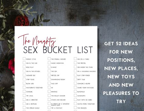 Sex Bucket List Sex Challenge Printable Sex Game Etsy