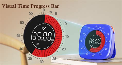 Dealswin Visual Timer Rechargeable Timer Digital Timers With 4 Alarm Modes Improved 60 Minutes