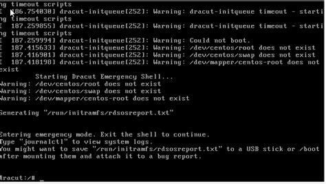 Centos 7 移机出現 Dracut Initqueue Timeout Igogo