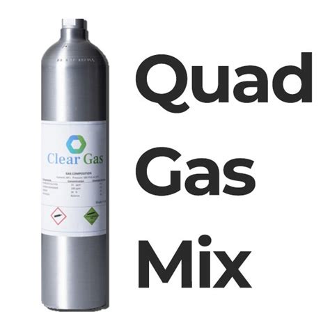 Quad Gas Mix For Confined Space Monitor Calibration For Sale Imbros