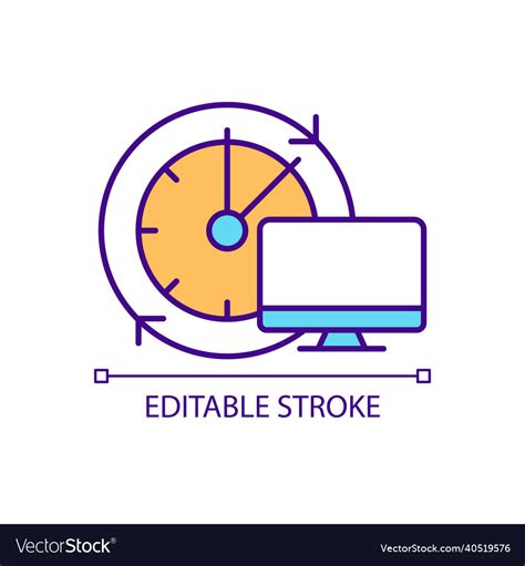 Operating System Updates Installation Time Rgb Vector Image