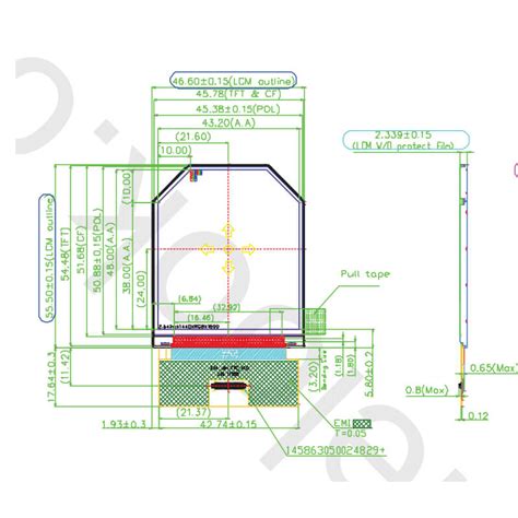 Custom Factory Inch TFT LCD X Full Viewing Angle MIPI TFT LCD Screen YOURITECH