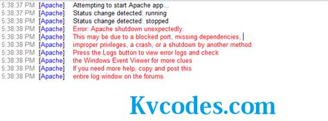 Xampp Apache Is Not Working Apache Work Working From Home