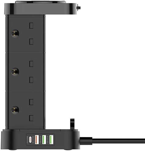 Ldnio 6 Ac Tower Extension Power Socket With Wireless Charger And Cable Management Box With