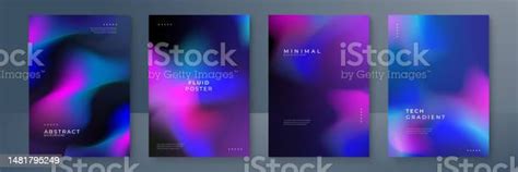 흐릿한 파란색 분홍색 보라색 그라데이션 배경은 현대적인 추상 흐릿한 색상 그라데이션 패턴으로 설정됩니다 브로셔 포스터 배너 전단지 및 카드를위한 부드러운 템플릿 컬렉션 벡터