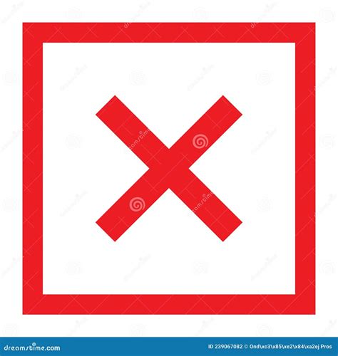 Cross Mark Icon X Sign Simple Error Design Vector Illustration False