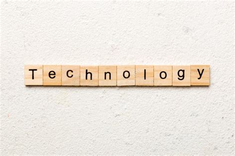 Technology Word Written On Wood Block Technology Text On Table