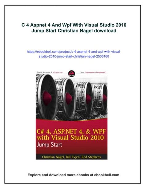 C 4 Aspnet 4 And Wpf With Visual Studio 2010 Jump Start Christian Nagel