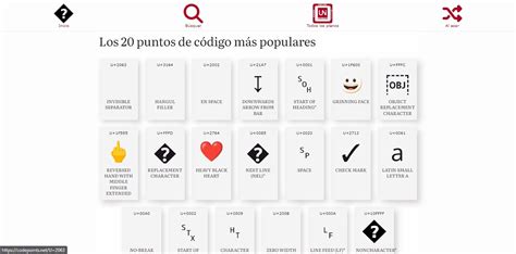 Codepoints Todos Los Caracteres Del Estándar Unicode En Un Solo Lugar