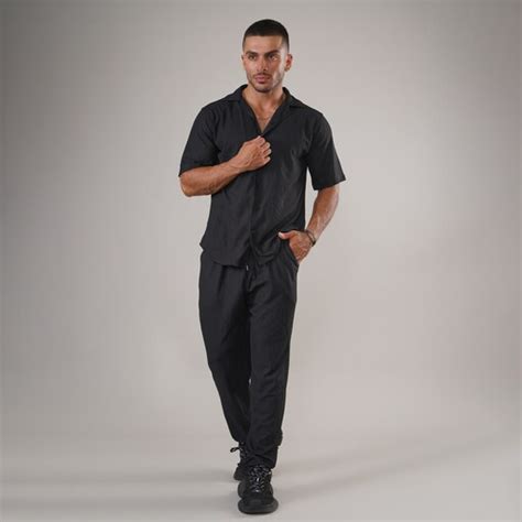 خرید و قیمت ست پیراهن و شلوار پارچه مراکشی خنک مشکی از غرفه مردان خوش پوش