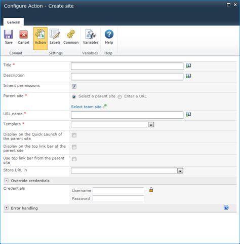 Create Site