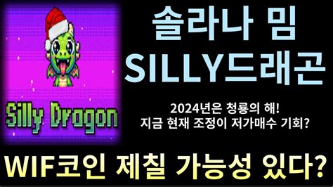 솔라나 밈 실리드래곤 Silly 2024년은 갑진년 청룡의 해 드래곤 밈코인 뜬다 Youtube