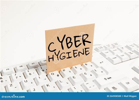Text Sign Showing Cyber Hygiene Business Overview Steps That Computer