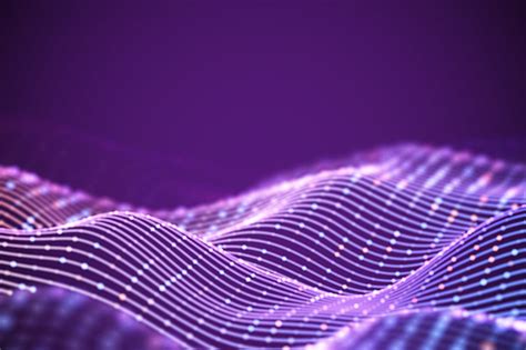 컬러 도트 3d 사운드 파도입니다 큰 데이터 추상 시각화입니다 분홍에 대한 스톡 벡터 아트 및 기타 이미지 분홍 음파 3차원 형태 Istock