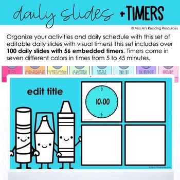 Daily Slides Visual Timers PowerPoint Template Digital Resources