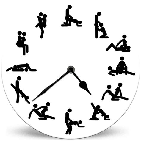 Lucidhisun Wood 10 Inch Silent Naughty Wall Clock Sexual Room Decor