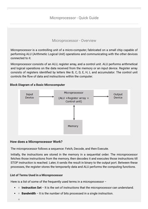 bsc it 4 th sem microprocessor quick notes microprocessor quick