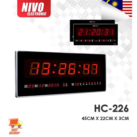 Large Modern Led Digital Wall Clock Digital Led Clock Date Temperature Or Hour Digital