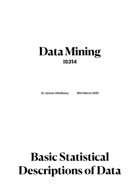 Lec 5 Pdf Data Outlier