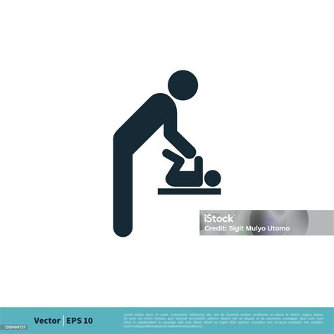 화장실 아이콘 벡터 로고 템플릿 일러스트 디자인 벡터 Eps 10 기저귀에 대한 스톡 벡터 아트 및 기타 이미지 기저귀