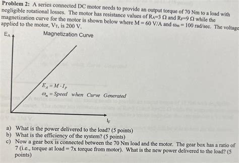 solved problem 2 a series connected dc motor needs to