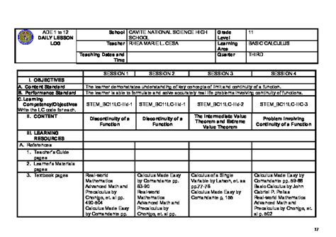 Calculus Dll Week 4 Pdfcoffeecom
