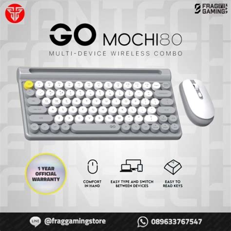 Promo 100 Produk Ori Fantech Mochi80 Mochi 80 Wk897 Wk 897 Wireless Office Keyboard Combo
