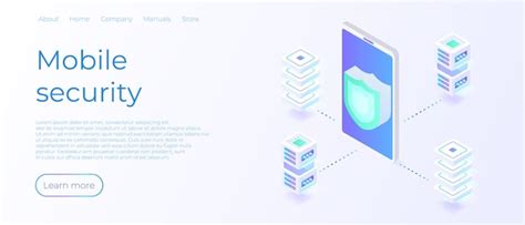 Premium Vector Mobile Security Isometric Concept Protects Smart Phone