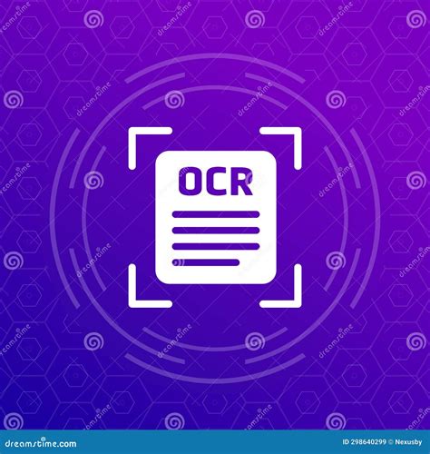 OCR Optical Character Recognition Icon For Web Stock Illustration