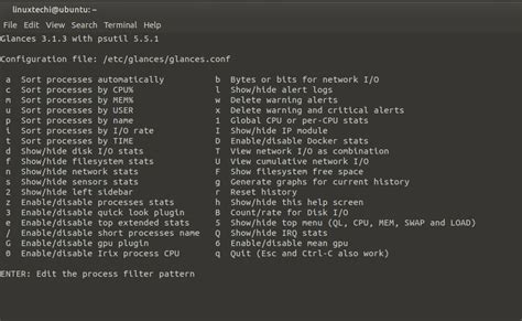 How To Monitor Linux System With Glances Command
