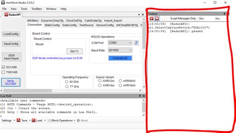 dca1000evm the lvds data obtained by running the lua script is empty what should i do