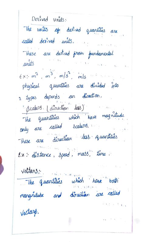 SOLUTION Ts Class Physics Notes Chapter Units And Measurements Pdf Studypool