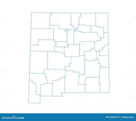 New Mexico Administrative Map Counties Map Of New Mexico Blank Map