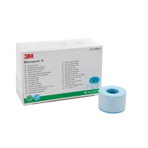 3m Micropore S Blue Silicone Medical Tape 1 X 5 5 Yd 1 Box 12 Rolls Box 2770 1 1 Inch X 5 1 2