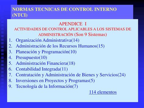 Ppt Normas Técnicas De Control Interno Powerpoint Presentation Free
