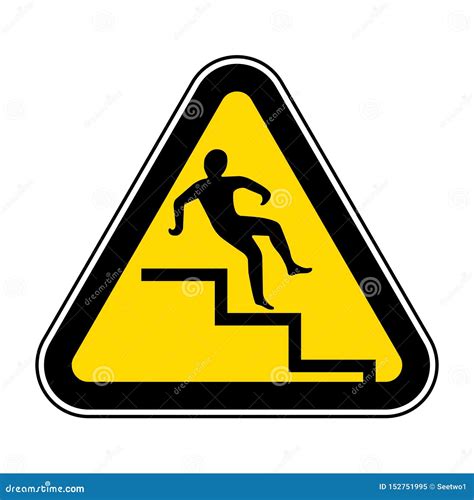 Beware Step Symbol Isolate On White Background Vector Illustration Eps 10 Stock Vector