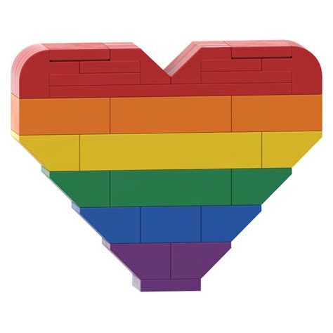 Lego Moc Lgbtq Pride Heart By Monkzize Rebrickable Build With Lego