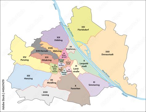 Wien Bezirke Karte Ohne Beschriftung Ioqj