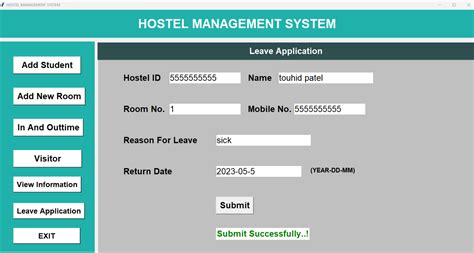 Github Pirjademlhostel Management System A Hostel Management Project In Python Using Tkinter