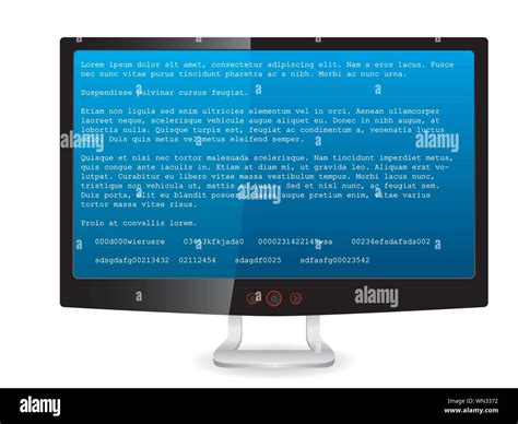 Black Tft Monitor With Error Message Stock Vector Image And Art Alamy