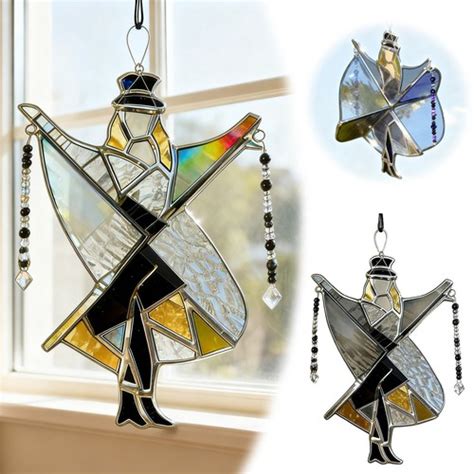 Stained Glass Spinner Memphis Melody Spinner Colorful Wind Spinner