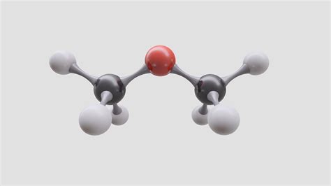 3d Dimethyl Ether Molecule With Pbr 4k 8k Turbosquid 1943246
