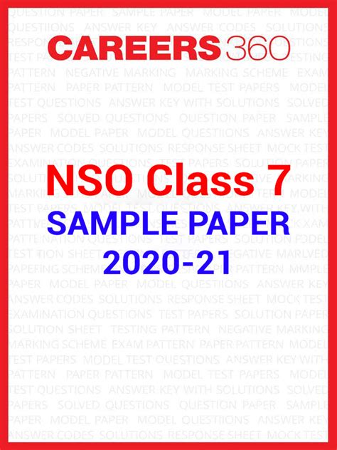 Nso Class 7 Sample Paper Pdf Atmosphere Of Earth Water