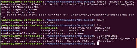 Error In Running Example B1 Getting Started Geant4 Forum